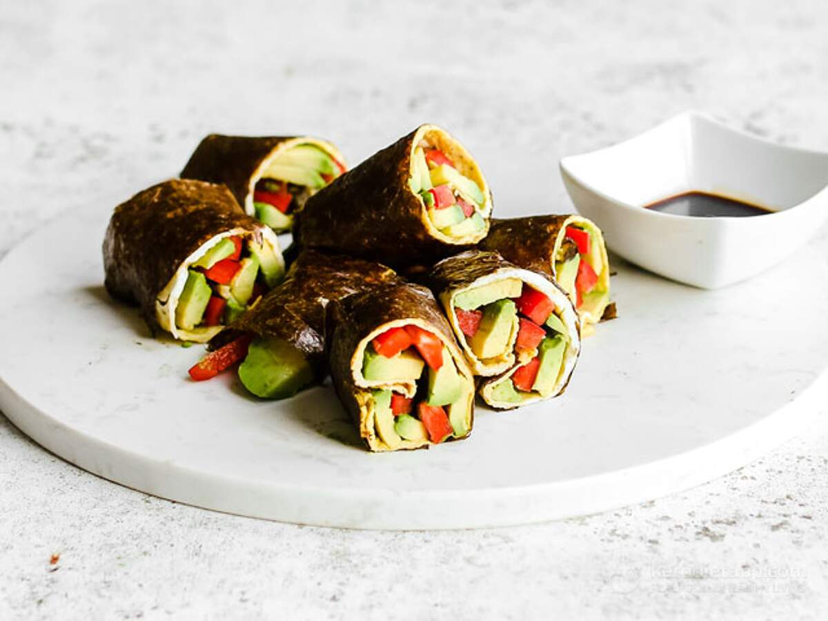 Quick Veggie Nori Wraps | KetoDiet Blog