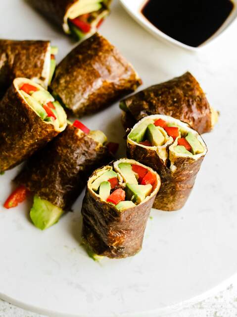 Quick Veggie Nori Wraps | KetoDiet Blog