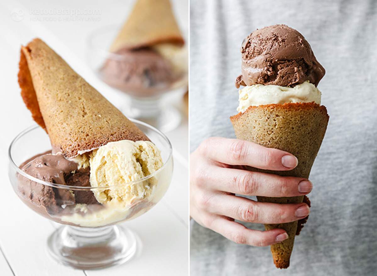 Low-Carb Ice Cream Sugar Cones | KetoDiet Blog