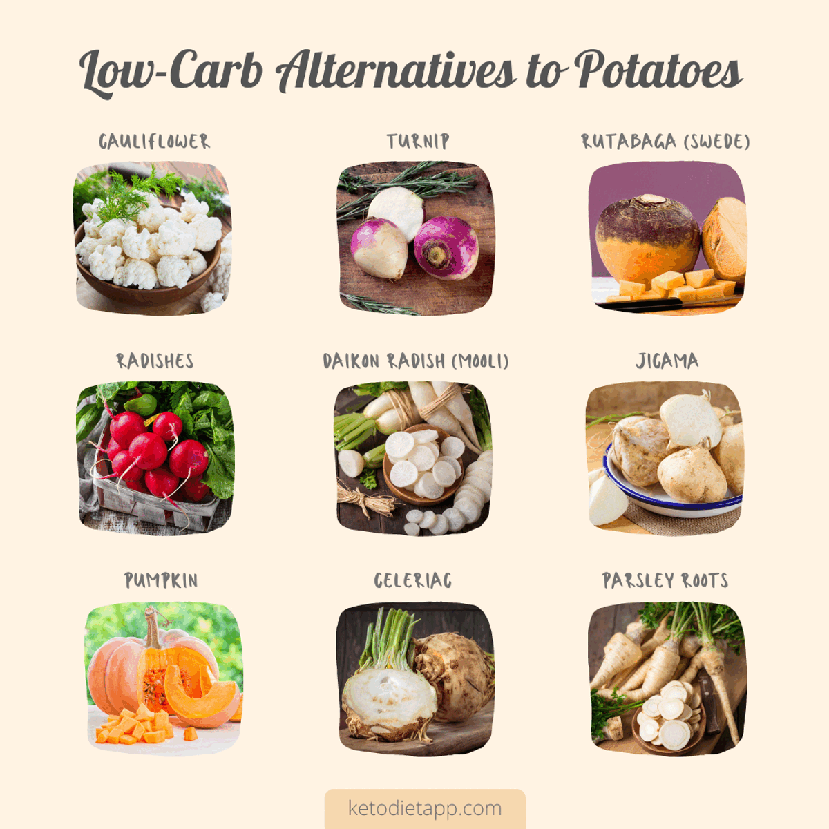 Swap the Spuds: 13 Low-Carb Alternatives to Potatoes | KetoDiet Blog